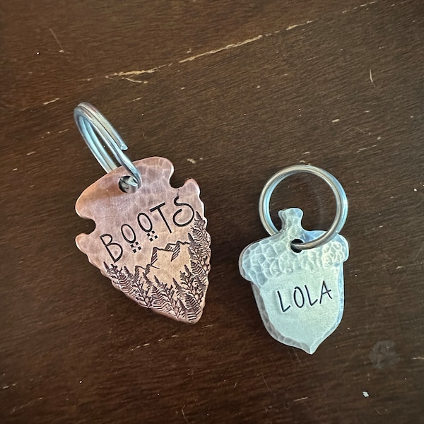Mount Acorn Personalized Dog Tag - Custom Pet ID Tag - Acorn Shape With ...