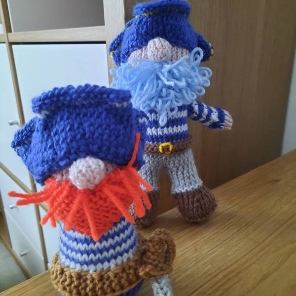 Captain Bluebeard Toy Doll Knitting Pattern - Etsy