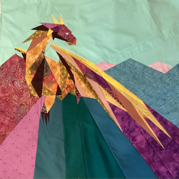 Dragon Mountain Paper Piecing Pattern PDF - Etsy