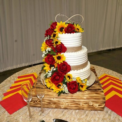 20x20 Cake Stand, Wood Cake Stand, Country Cake Stand,rustic Cake Stand ...
