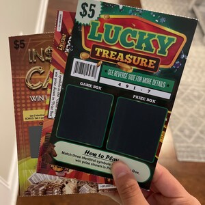 Funny Birthday Card Fake Scratch off Lottery Ticket Prank - Etsy