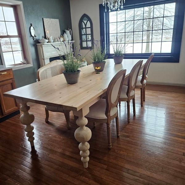 Custom Farmhouse Table, Rustic Farm Table, Farmhouse Dining Table, Farm ...