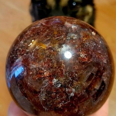Natural Red Mahogany Obsidian Sphere Obsidian Ball Crystal Sphere 100mm ...