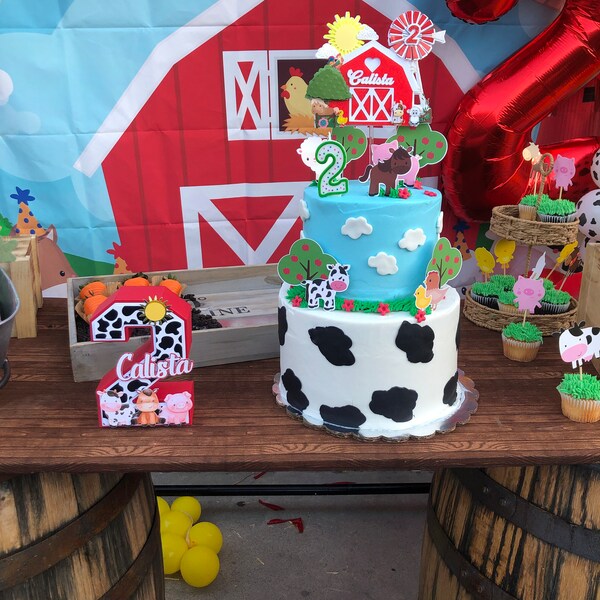 Farm 3D Numbers| Cute Farm 3D Numbers | Farm Theme Party Decor | Barn ...