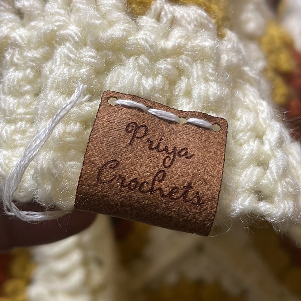 Custom Engraved Faux Suede Labels | Sew on Clothing Labels | Clothing ...
