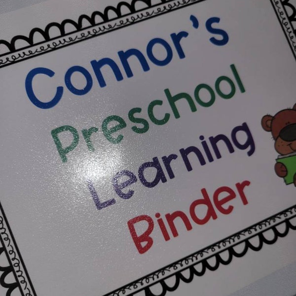 Preschool Learning Binder Printable *DIGITAL DOWNLOAD* - Etsy