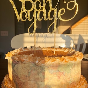Vintage World Map Edible Cake Wrap or Pinwheel and Congrats - Etsy