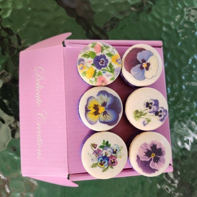 6 Pack Blue Raspberry French Macarons - Etsy