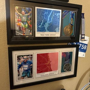 Any Marathon Running Map, Photo & Medal Display Frame : Gift for ...