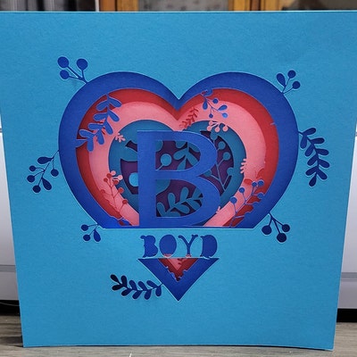 3D Custom Name Shadow Box, A-Z Shadow Box, 3D Split Shadow Box, Layered ...