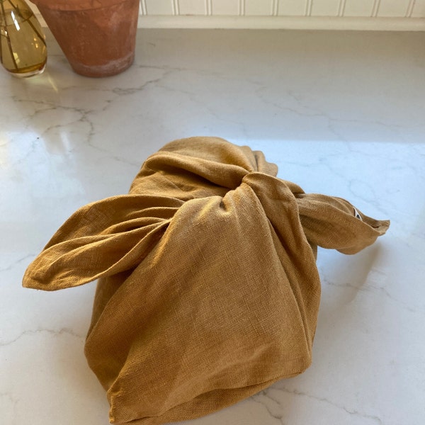 Linen Bento Bag, Natural Linen Bread Loaf Wrap Bag, Food Wrapping Bag ...