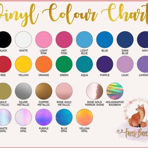 CUSTOM Color Chart Graphic for Your Etsy Shop Shaped Color Chart ...
