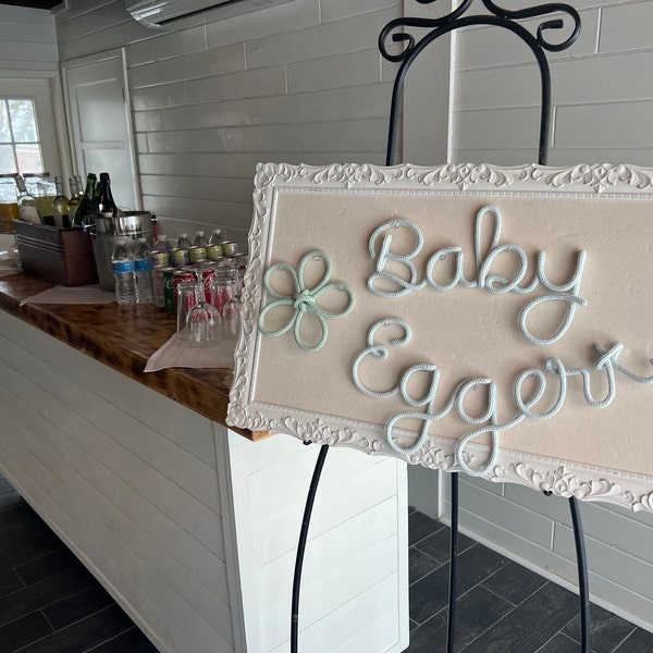 Custom Word Sign - Knitted Wire Words, Knit Signs, Name Decor, Playroom ...