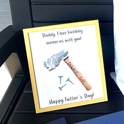 Printable Handprint Art Daddy, I Love Building Memories With You Happy ...