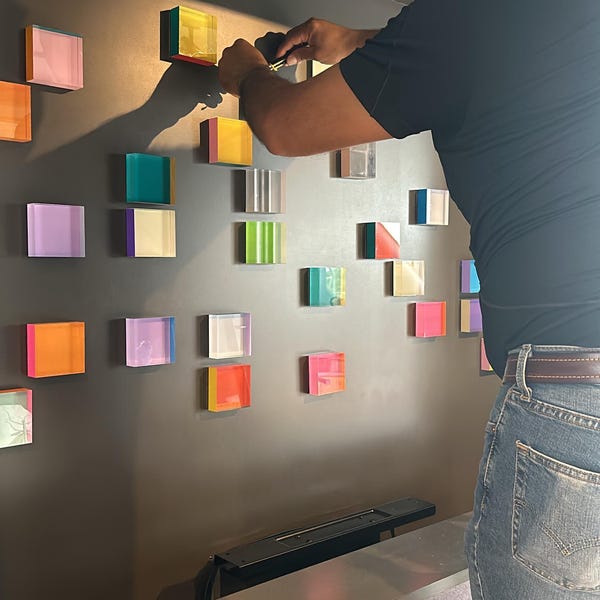 Packs of Hand Crafted Acrylic Blocks in Your Theme, Colored on 4 Sides ...