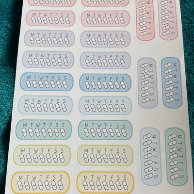 Vitamins Planner Sticker Pastel Colours to Do Planner Stickers Labels ...