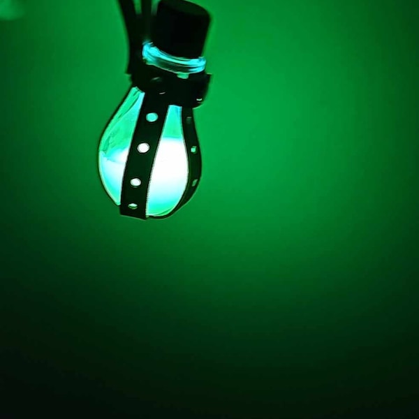 Glowing Light Elixir in Small Potion Bottle With Leather Holster, USB Rechargeable - Etsy