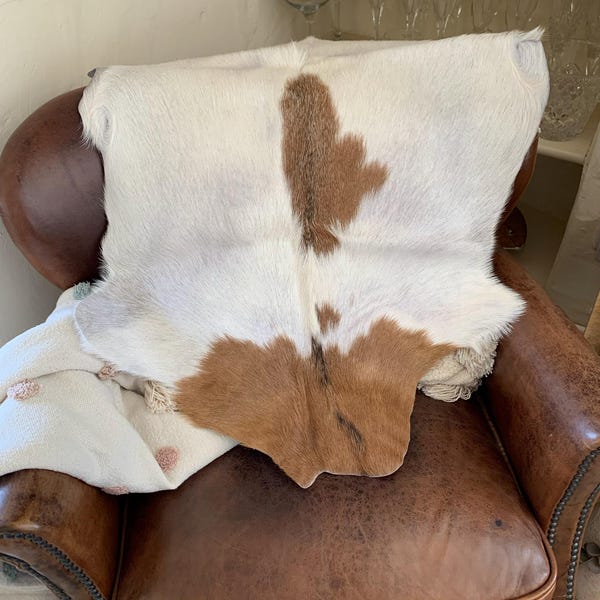 GOAT HIDE RUG - Goat Rug, Genuine Goat Skin Rug, Leather Rug Decor ...