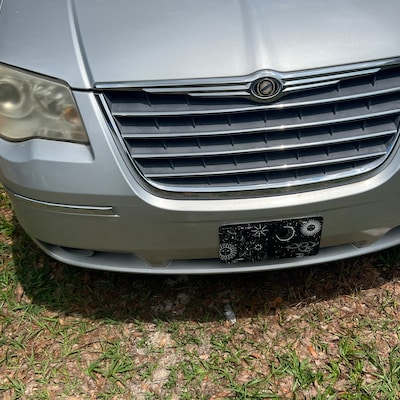 Celestial Pattern Sun and Moon License Plate Frame, Monogrammed License ...