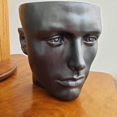 Head Planter Male Pot Face Wall Hang Table Vase Decorative - Etsy