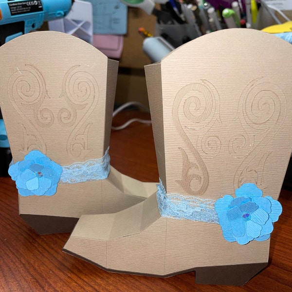Cowgirl Boot - 3D Project for Manual Cut or Machine Cutting File ...