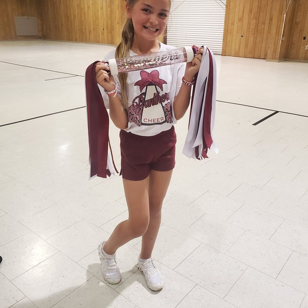 Custom Glitter/confetti-filled Spirit Stick (1); for All Sports, Cheer ...