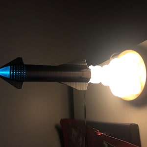 Retro Futuristic Rocket Space Ship / Spaceship LED Lamp Free - Etsy
