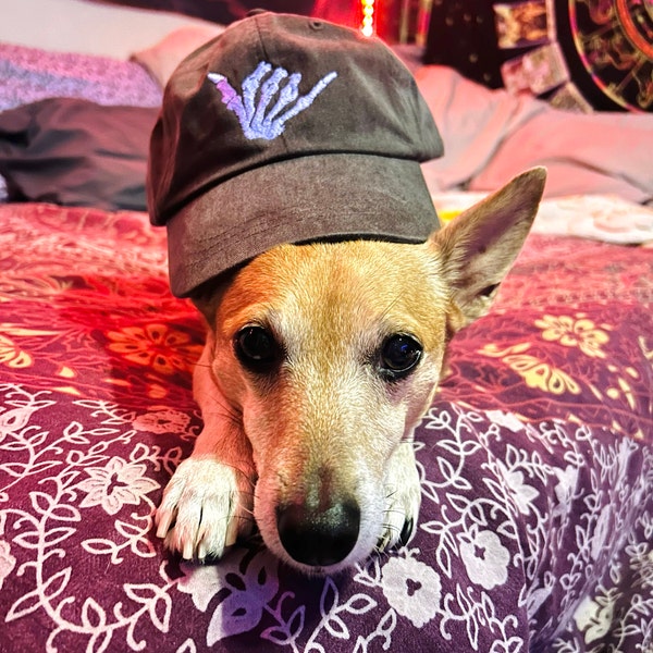 Embroidered Skeleton Shaka Hat Hang Loose Baseball Cap Shaka Skeleton ...