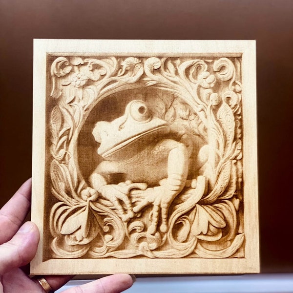 Frog Engrave Ready Photo - Etsy