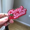 Cherry Bomb Keychain | Acrylic Keychain | Epoxy Coated | Red and Pink ...