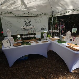 Full Color Trade Show Table Throw, Custom Stretch Tablecloth for Event ...