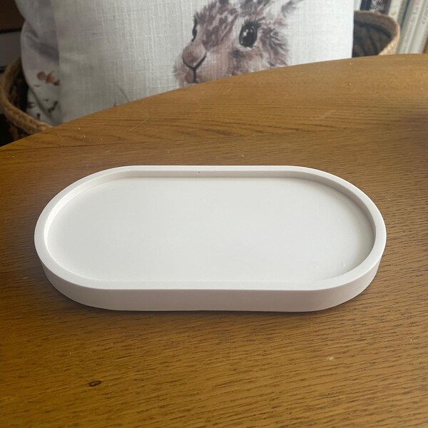 Luna Round Jesmonite Tray | Neutral Jesmonite Homeware | Homemade ...