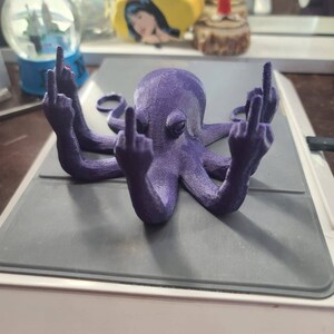 Fucktopus Octopus 90 Colors: Middle Finger 3D Printed - Etsy