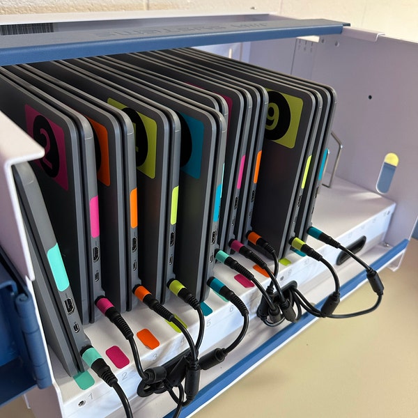 Classroom Laptop Label for Classroom Organization With Color Coded ...