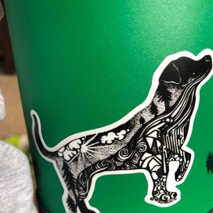 Hiking Dog Sticker 3 Size Weatherproof and Durable, Outdoor Sticker ...