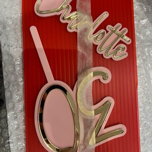 Personalised Cake Charm Set | Custom Name Cake Charm Set | Birthday ...