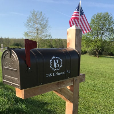 Rustic Mailbox Decals Set of Two Vinyl Decals for Mailbox Vinyl ...