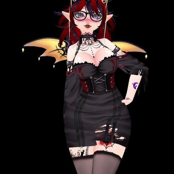 Whimsical Chibi Vtuber Purple Butterfly Enchantress for Your Streams ...