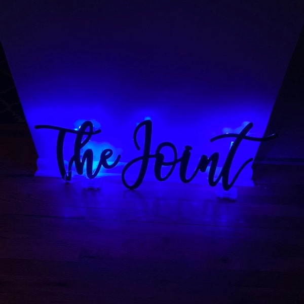 Custom Word Sign Metal Personalized Nursery Name Sign Cursive Word ...