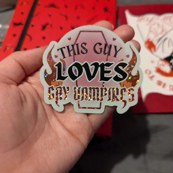 Gay Vampires Holographic Glitter Vinyl Stickers - Etsy