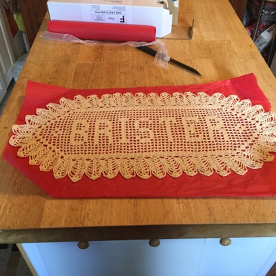 Custom Handmade Crocheted Name Doilies Gift Name Doily - Etsy