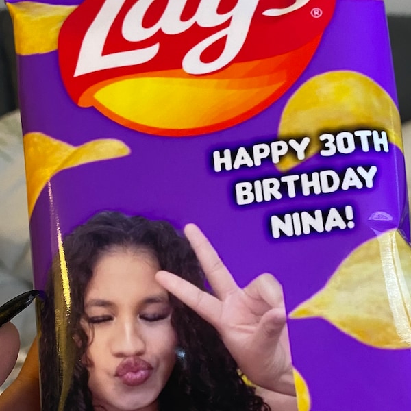 Personalized Potato Chips: Custom Birthday Party Favors - Etsy