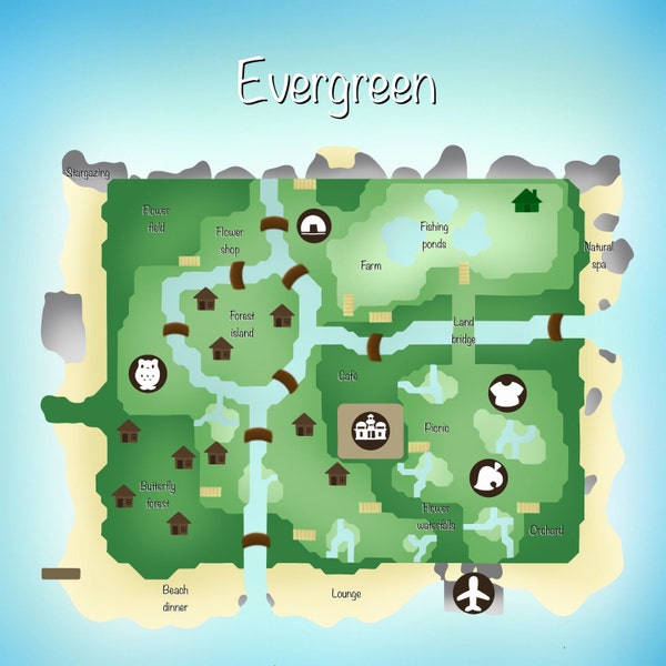 Custom Animal Crossing Island Map Design - Etsy