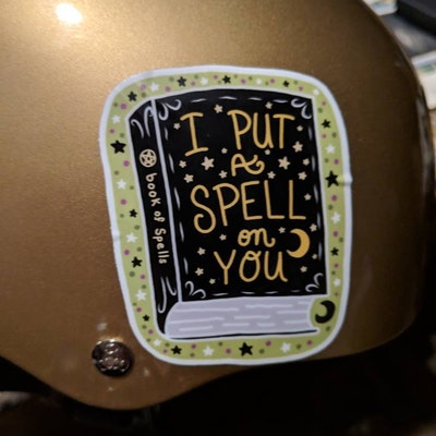 Spell Book Sticker Vinyl Decal Witch Sticker Halloween - Etsy