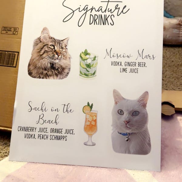 Custom Sit & Stay Pet Wedding Welcome Sign With Easel • Our Parents Are ...