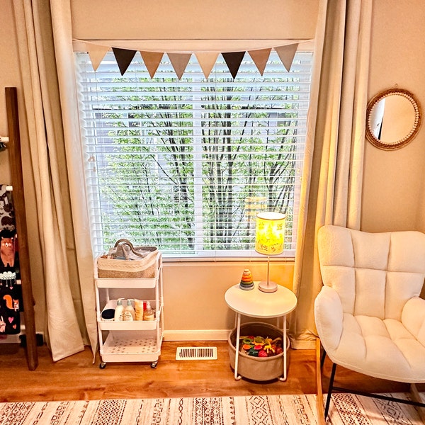 Calm Shades Fabric Pennant Bunting String Linen Banner Flags Outdoor ...