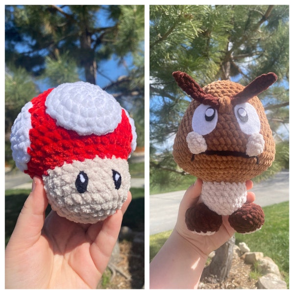 CROCHET PATTERN BUNDLE - Goomba & Mario Bros Mushrooms - Pdf File ...
