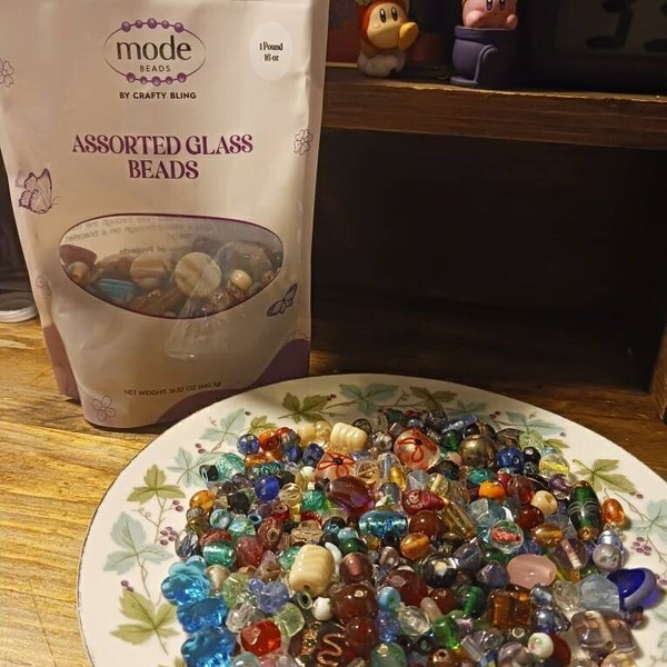 Assorted Glass Beads for Jewelry Making, DIY Work, Arts and Crafts ...