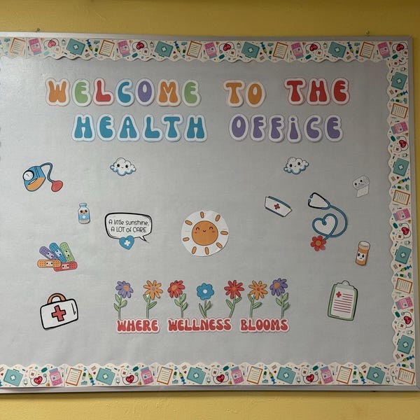 Winter Flu Bulletin Board Kit: School Nurse Office Decor (PDF Printable ...