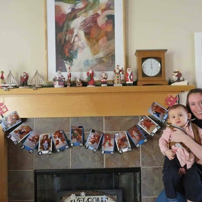 Custom Train Milestone Banner, Month by Month Pictures, Birthday Banner ...